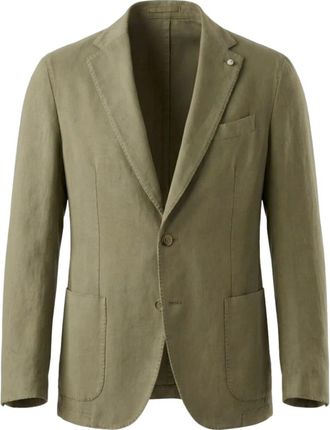 L.B.M. 1911 L.b.m. 1911, Homme, Vestes, Vert, Taille: 2XL Blazer Teint en Pi&egrave;ce