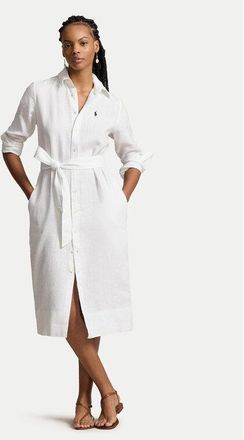 Polo Ralph Lauren Hemdkleid 211943992001 Weiß Regular Fit