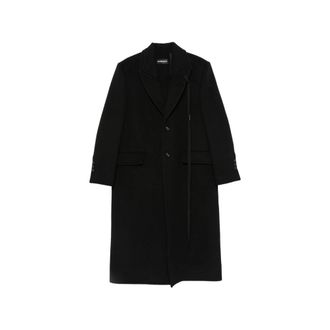 Ann Demeulemeester Single-breasted Notched-lapels Wool Coat