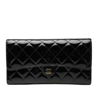 Chanel Portefeuille Long Pre-owned - Femme - Pre-owned - Noir - Taille: ONE Size