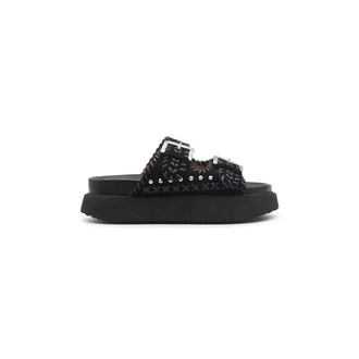 Coral Blue Schwarze Plateau-Pantoletten - - Shoes - Damen - Schwarzk - 37 EU