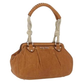 Miu Miu Sac &agrave; main Pre-owned - Femme - Pre-owned - Brun - Taille: ONE Size