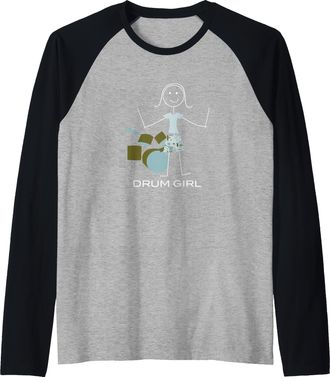 Whyitsme Design Funny Womens Drum Girl Drummer Raglan