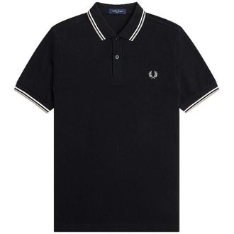 Fred Perry Slim Fit Twin Tipped Polo - - Tops - Herren - Schwarzk - S