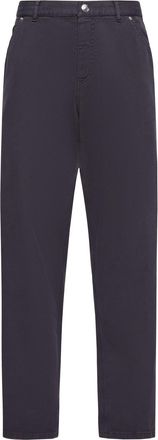 Moncler Moncler Pantalon Cargo En Gabardine De Coton M&eacute;lang&eacute;, Homme, Bleu, Taille: 48