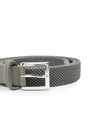 Kiton Mens Braided Leather-Trim Belt Aw26 M