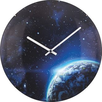 NeXtime Wanduhr Kinder GLOBE DOME, lautlos, rund, leuchtend im Dunkeln, ø 35,6 cm