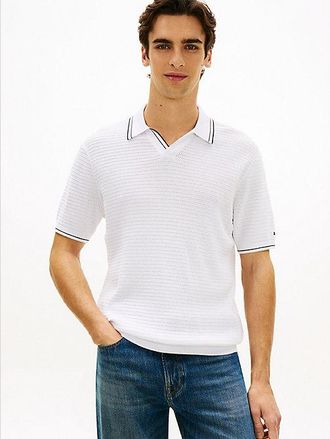 Tommy Hilfiger Polo Smart Casual &agrave; liser&eacute;s