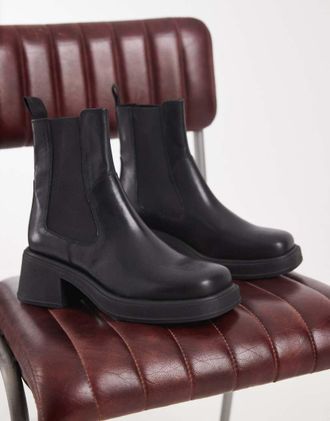Vagabond Shoemakers Dorah Leder-Chunky-Chelsea-Stiefeletten in Schwarz