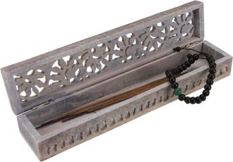 Guru Shop Specksteinschachtel, Handgefertigte Box aus Speckstein, Potpourrie Aufbewahrung - Ranke 1, 4x5x26 cm