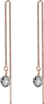 Elli Ohrringe Damen Glamour Hänger mit Kristall in 925 Sterling Silber Rosé vergoldet