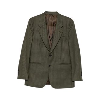 Reveres 1949 Reveres 1949, Homme, Vestes, Vert, Taille: XL Blazer &agrave; chevrons &agrave; un bouton