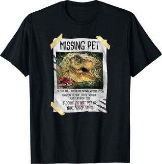Jurassic Park Missing Pet T-Rex Poster Humor T-Shirt