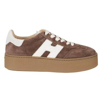 Hogan Baskets en Daim Cool H698 - Femme - Chaussures - Brun - Taille: 38 1/2 EU
