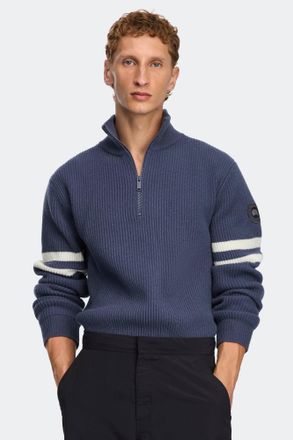Canada Goose Gestreifter Mckinney Strickpullover mit ViertelZipper