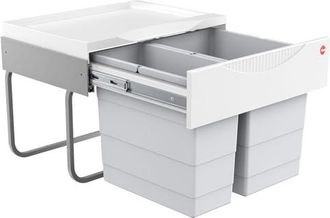 Hailo 3644701 Collecteur de d&eacute;chets TR Swing 50.2/30 pour armoires dune Largeur Minimale de 500 mm avec Porte pivotante