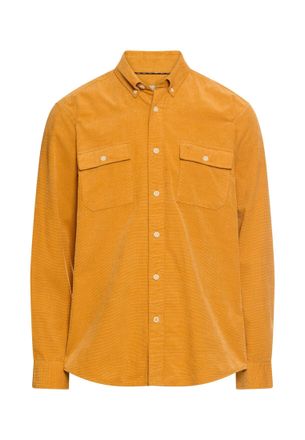 Camel Active Herren Langarmhemd mit aufgesetzten Taschen Gelb, menswear-3XL