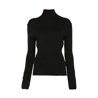 Paul Smith Gerippter Pullover mit gekn&ouml;pften Manschetten - - Knitwear - Damen - Schwarzk - M
