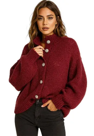 Worldclassca Cardigan WORLDCLASSCA Damen Cardigan Oversize Strickjacke mit Kn&ouml;pfen Fashion Neue Kollektion - Stilvolle und gem&uuml;tliche Strickmode f&uuml;r Damen