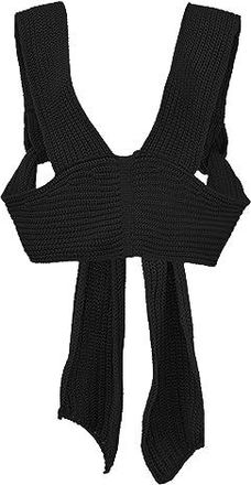 Generic D&eacute;bardeur court sans manches &agrave; nouer et dos nu pour femme, Noir, Taille unique