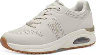 s.Oliver Damen Sneaker flach mit Schnürsenkeln Sportlich, Beige (Cream), 41 EU