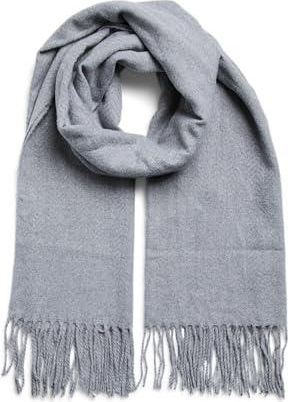 Pieces PCKIAL New Long Scarf Noos BC Écharpe, Gris Clair chiné, Taille Unique Femmes