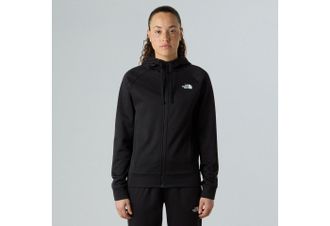 The North Face Fleecejacke W REAXION 2.0 HOODED FULL ZIP JACKET sportlicher Stil, mit Kapuze und Kordelzug, mit Eingrifftaschen