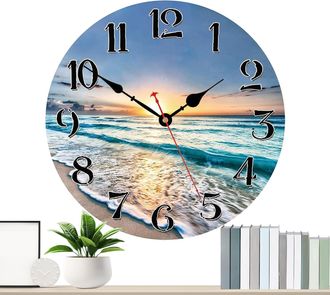 Generico K&uuml;stenlinie - Leiser Strand, que no macht, rustikales Vintage-Design | f&uuml;r Schlafzimmer, Wohnzimmer, B&uuml;ro, nautische Dekoration des Hauses, entspannen