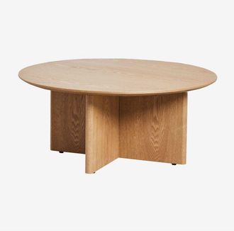 Sklum Sklum - Runder Couchtisch Ø80 cm aus mdf Saonara Natürlich