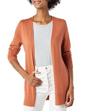 Amazon Essentials Cardigan léger Ouvert sur Le Devant pour Femme (Disponible en Grande Taille), Caramel, Taille L