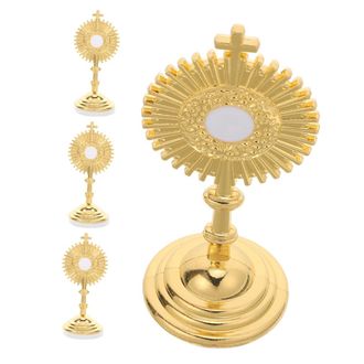 Cabilock 4stücke Kruzifixe Aus Legierung Stehende Kreuzornamente Für Wohnzimmerdekoration Katholisches Kreuzhandwerk Ästhetische Wohnaccessoires Für Familienha