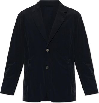 Emporio Armani Homme, Vestes, Noir, Taille: XL Blazer de voyage essentiel simple boutonnage en nylon stretch