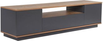 Hanah Home Meuble TV en bois Veramont - 180 x 44 x 44 cm - Gris anthracite