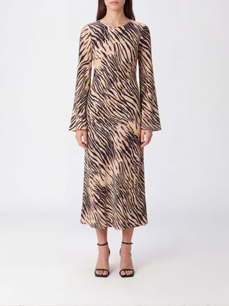 Rixo London Robe fourreau midi slim fit en viscose &agrave; manches &eacute;vas&eacute;es