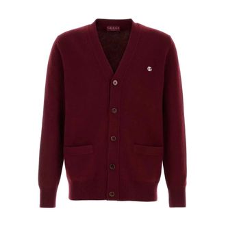 Gucci Woll-Kaschmir-Cardigan mit Stickerei - - Knitwear - Herren - Braun - M