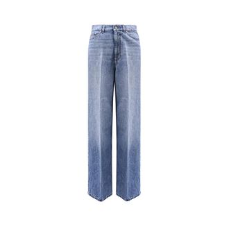 Stella McCartney Weite Jeans mit besticktem Logo - - Jeans - Damen - Blau - W25