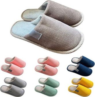 Generic Pantoufles &agrave; enfiler pour homme et femme, chaussures dint&eacute;rieur d&eacute;contract&eacute;es de couleur unie avec doublure en fausse fourrure et mousse &agrave; m&eacute;moire de 