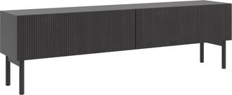 Selsey TV Schrank Board Sideboard Fernsehtisch Fernsehschrank 175 cm Stehend Portland Esche Schwarz Nolie