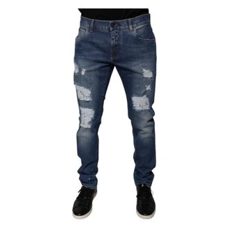 Dolce & Gabbana Tattered Skinny Denim Jeans - - Jeans - Herren - Blau - XL