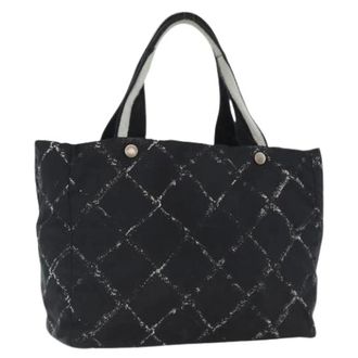 Chanel unisex, Pre-owned, Noir, Taille: ONE Size Sac cabas Vintage en nylon Pre-owned