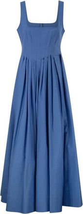 Sportmax Femme, Robes, Bleu, Taille: 38 FR Spxgiro Structured Midi Dress