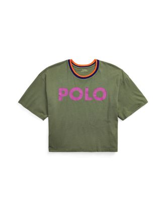 Ralph Lauren LOGO GRAPHIC CROPPED JERSEY TEE