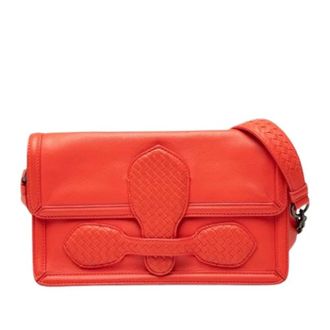 Bottega Veneta Pre-owned Gewebte Nappa Schultertasche - - Pre-owned - Damen - Orange - ONE SIZE