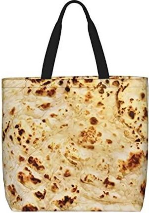 Generic Sac De Courses Burritos Taco G&eacute;ant &Agrave; La Tortilla De Farine Sac Enfant De Grande Capacit&eacute; R&eacute;utilisable Sacs En Toile, Pour &Eacute;cole, Voyage, Femmes, Tous 