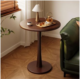 Generic Kleiner Beistelltisch, runder Sockeltisch, moderner Akzent-Nachttisch mit Massivholzbeinen for Wohnzimmer, Schlafzimmer, Ecken und B&uuml;ro(Style 3)