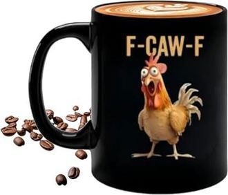 Generico Tasse de poule, bol décoratif en céramique, verres pour boissons en lait, boissons à la maison de campagne, café, thé, vin, bière, lait, pour femmes, 