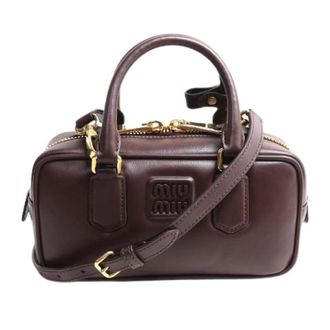 Miu Miu Pre-owned Sac Bandouli&egrave;re Arcadie Cuir 2way - Femme - Pre-owned - Brun - Taille: ONE Size