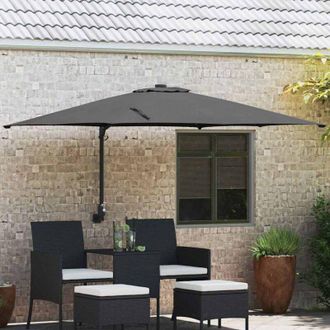 vidaXL Vidaxl - Parasol de jardin Anthracite, Noir 248.5 x 247.5 x 160 cm