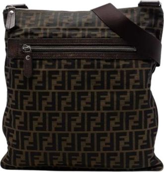 Fendi Sac bandouli&egrave;re en toile Pre-owned - Femme - Pre-owned - Brun - Taille: ONE Size