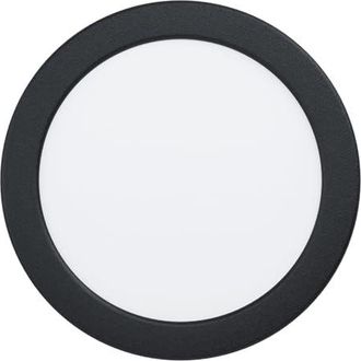 Eglo LED Einbaustrahler Alange, runde Deckenleuchte, Deckenlampe aus Metall und Kunststoff in Schwarz und Weiß, Einbauleuchte in warmweiß, Ø 16,6 cm